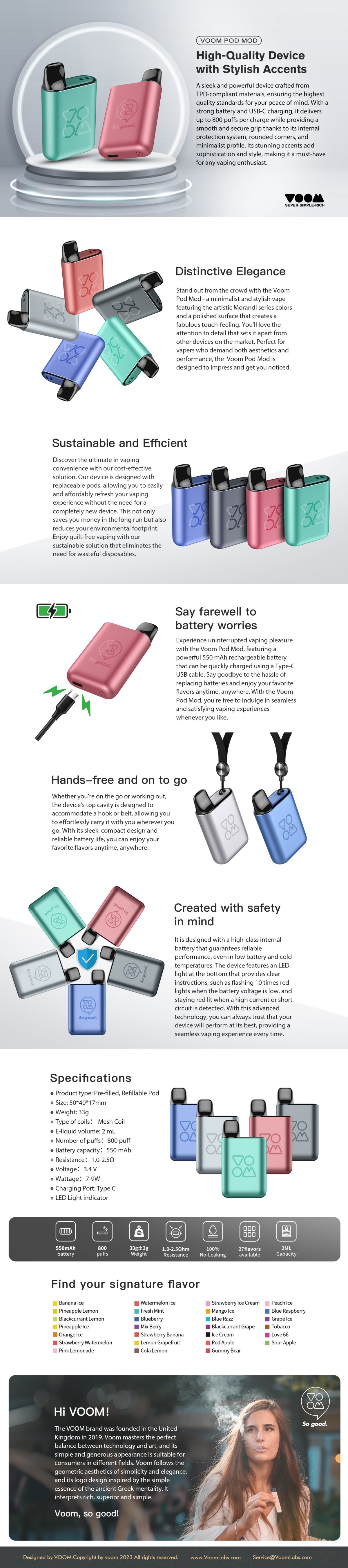 Voom pod mod - Experienced Electronic cigarette supplier