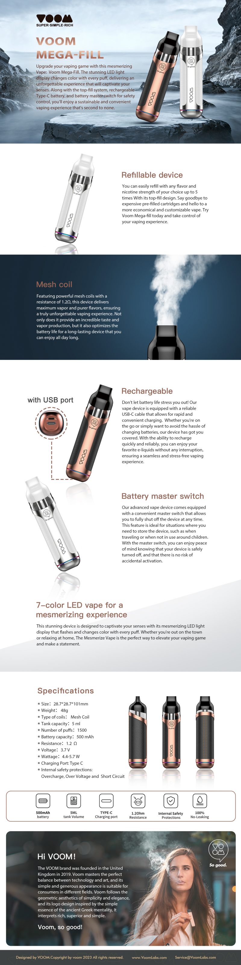 Voom mega-fill - Experienced Electronic cigarette supplier