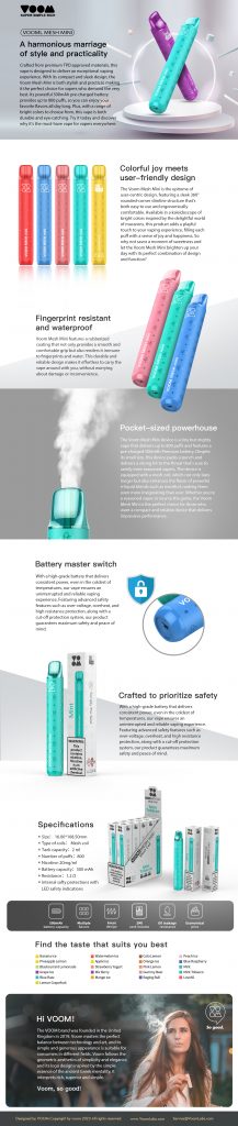 Voom mesh mini - Experienced Electronic cigarette supplier