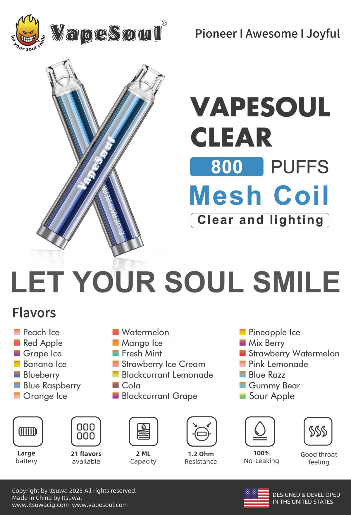 VapeSoul Clear - Experienced Electronic cigarette supplier