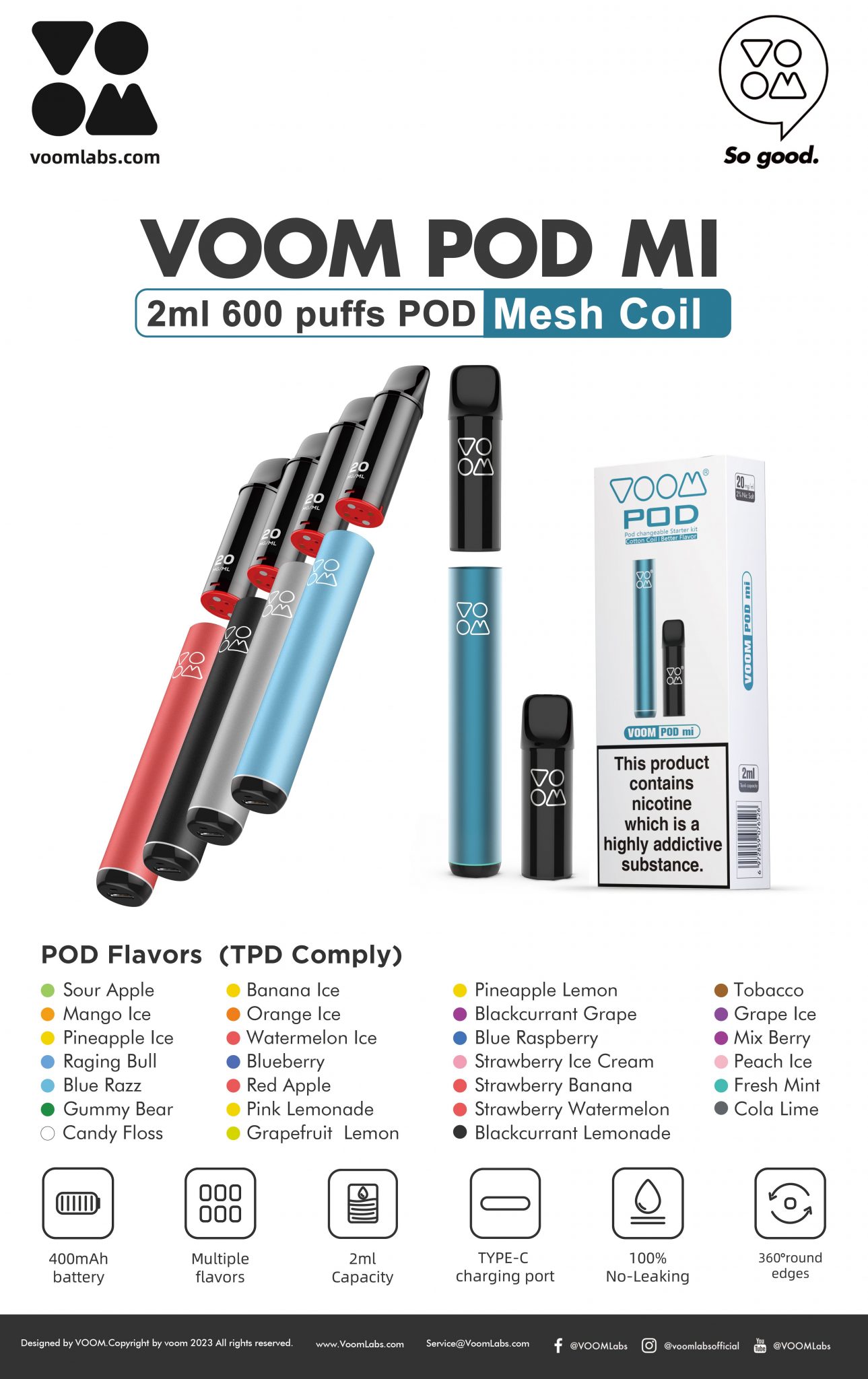 VOOM POD Mi - Experienced Electronic cigarette supplier