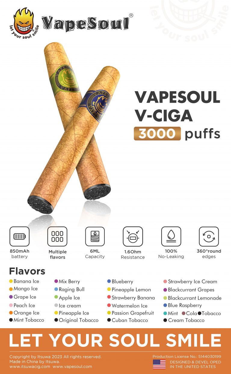 Vapesoul V-Ciga - Experienced Electronic cigarette supplier