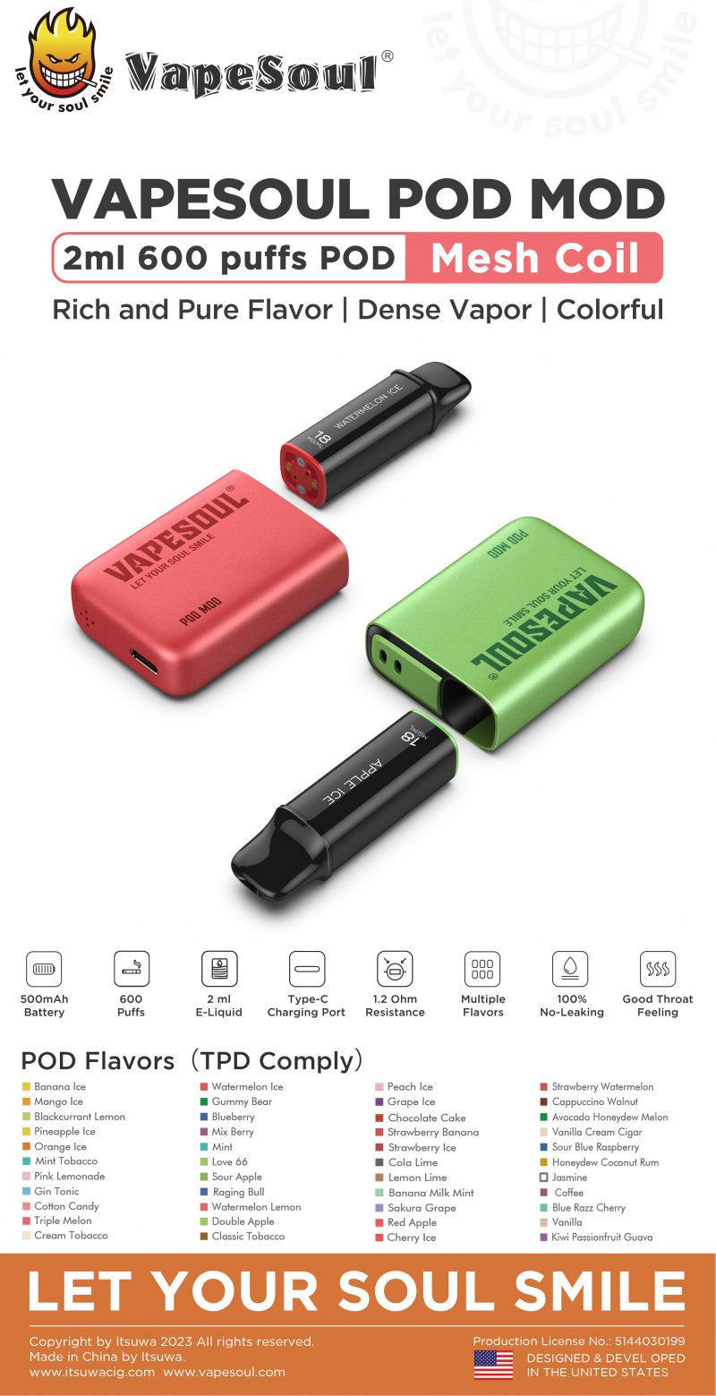 Vapesoul POD MOD - Experienced Electronic cigarette supplier