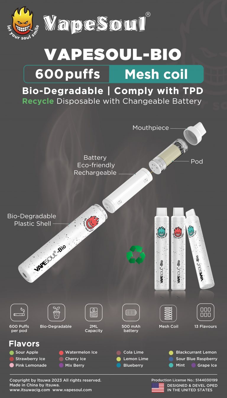 VapeSoul BIO - Experienced Electronic cigarette supplier