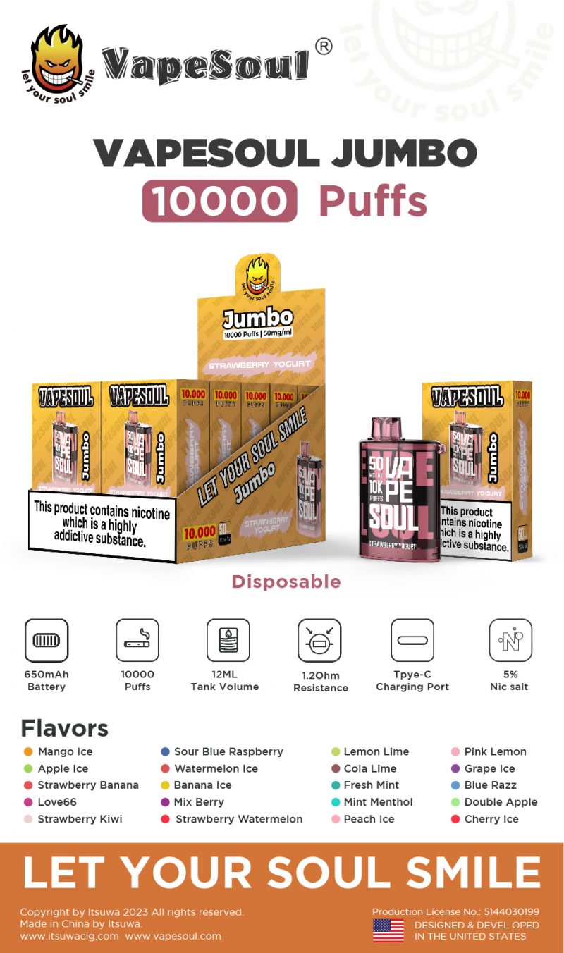 Vapesoul JUMBO - Experienced Electronic cigarette supplier