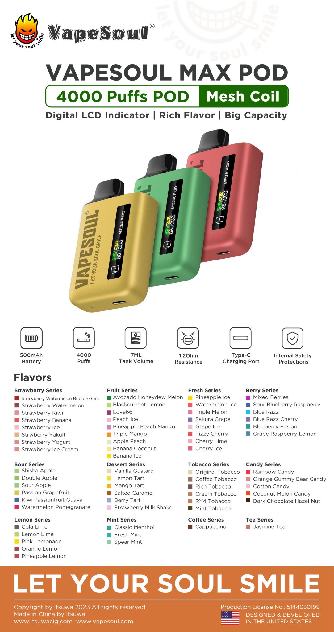 VapeSoul MAX POD - Experienced Electronic cigarette supplier
