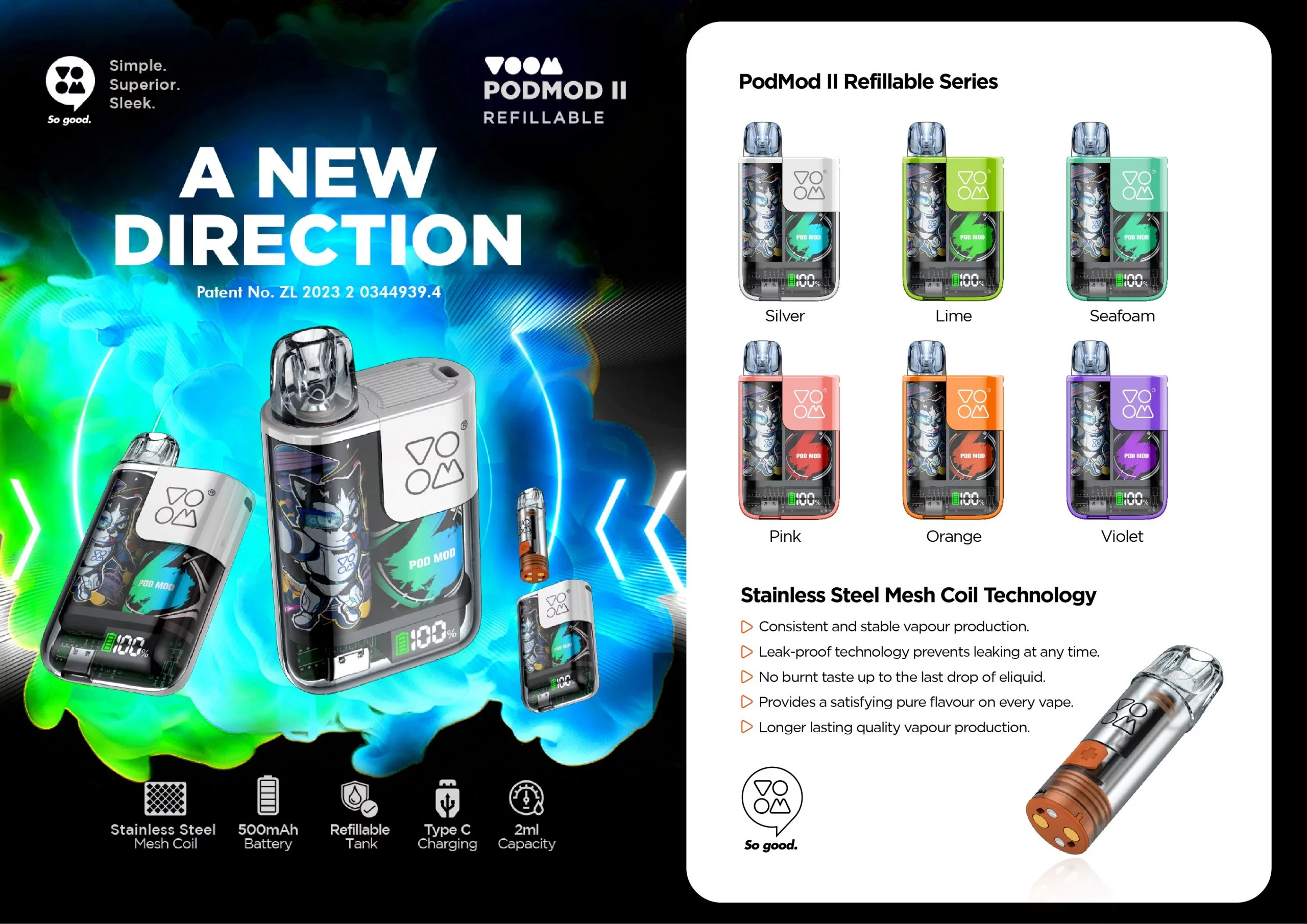 VOOM POD MOD II Refill - Experienced Electronic cigarette supplier