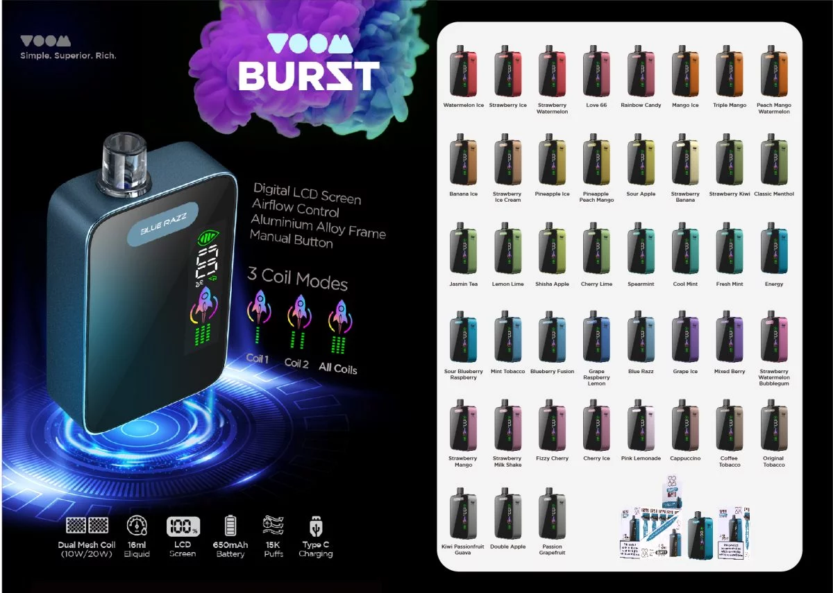 VOOM BURST - Experienced Electronic cigarette supplier
