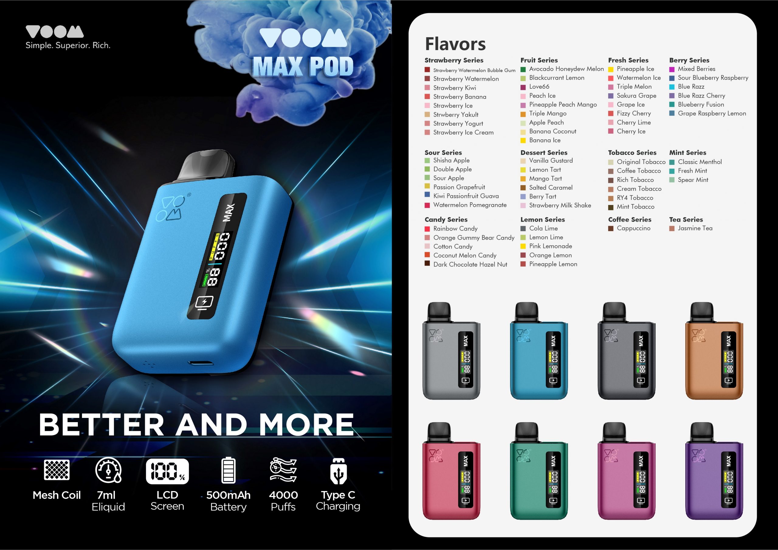 VOOM MAX POD - Experienced Electronic cigarette supplier