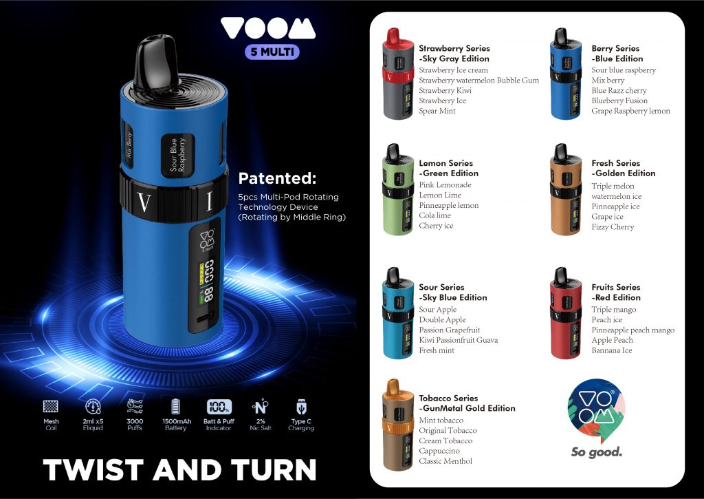 VOOM 5 MULTI - Experienced Electronic cigarette supplier