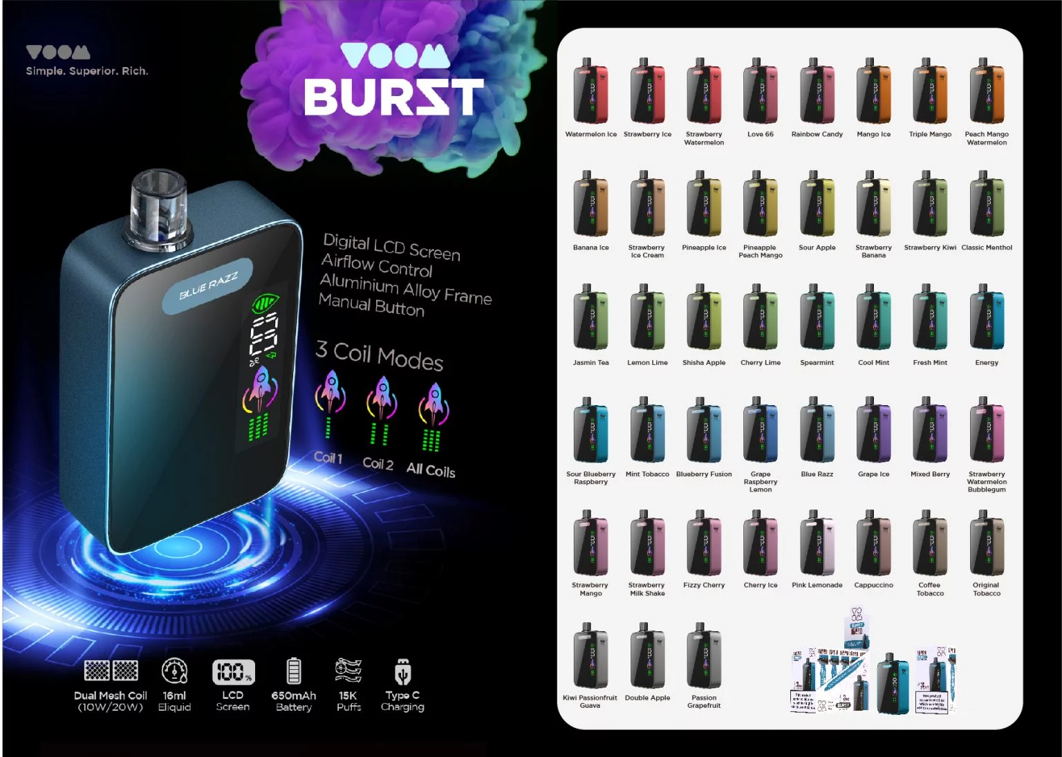VOOM BURST - Experienced Electronic cigarette supplier