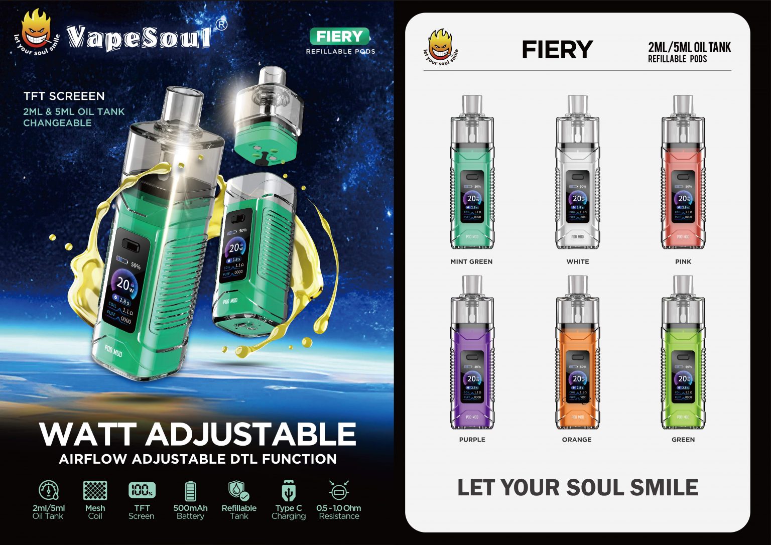 VapeSoul Fiery - Experienced Electronic cigarette supplier