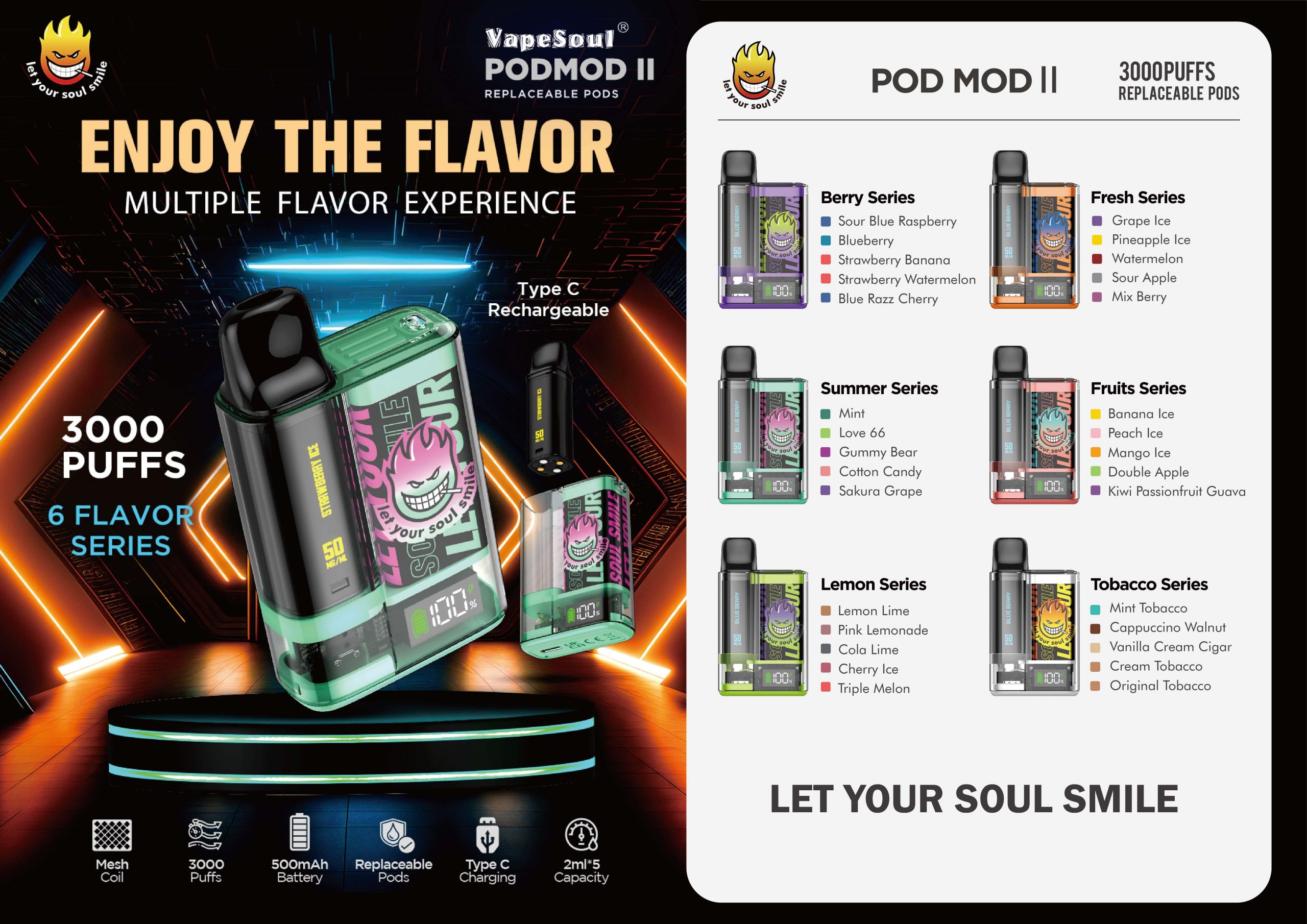 VapeSoul POD MOD II - Experienced Electronic cigarette supplier